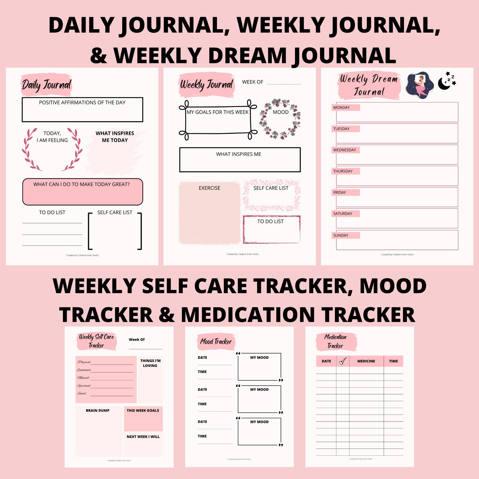 Self Care Journal Printable, Wellness Journal, Self Love Journal, Self ...