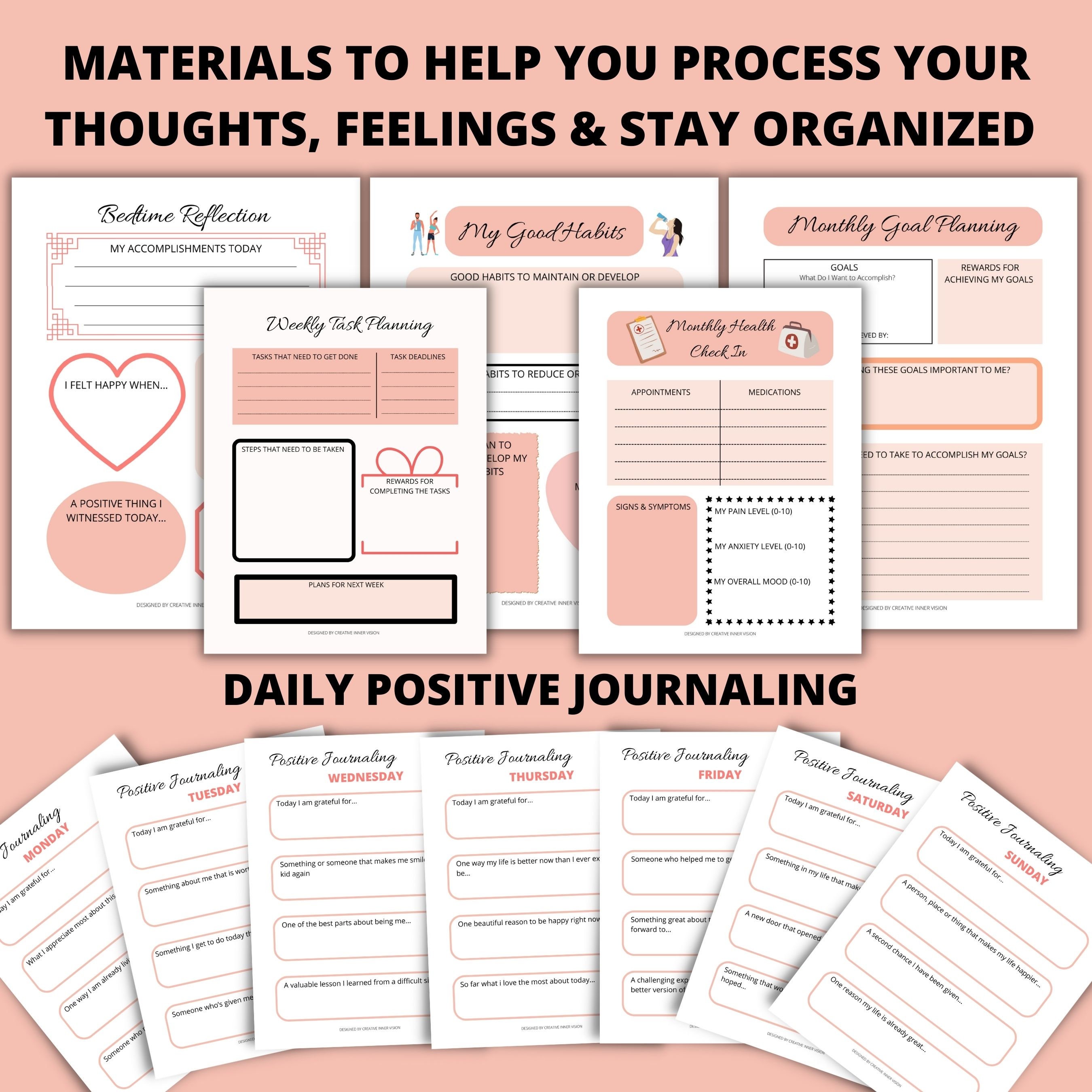 CBT Anxiety Journal Printable, Manage Worries Workbook, Anxiety ...