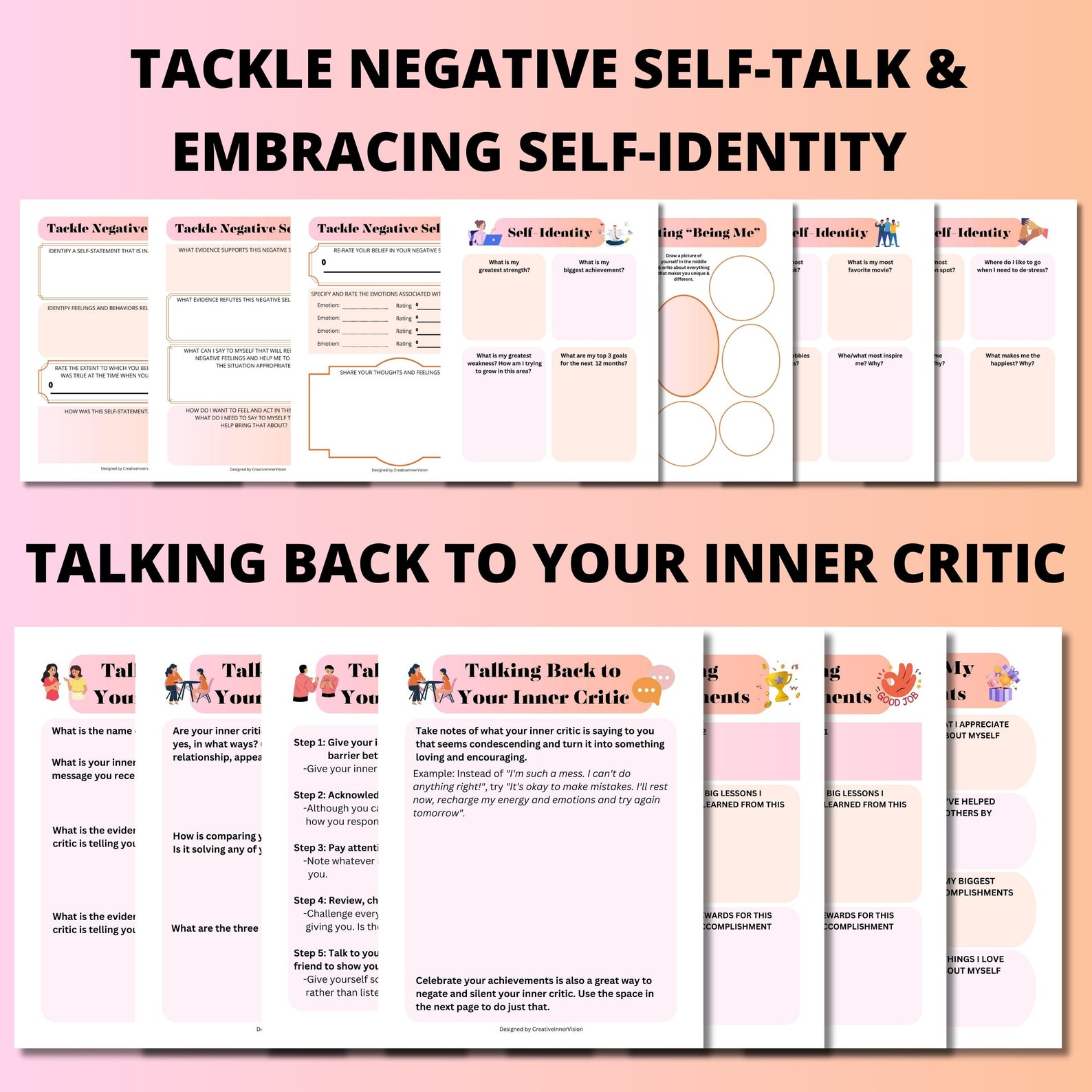 Growth Mindset Bundle Worksheets, Growth Mindset Workbook & Journal ...