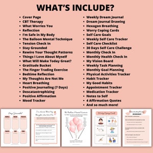 CBT Anxiety Journal Printable, Manage Worries Workbook, Anxiety ...