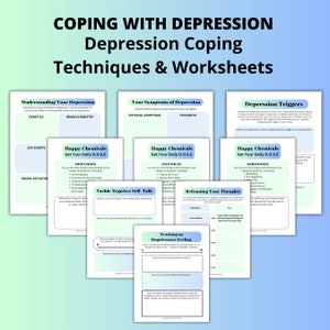 Depression Workbook, Depression Journal, Depression Worksheets, CBT ...
