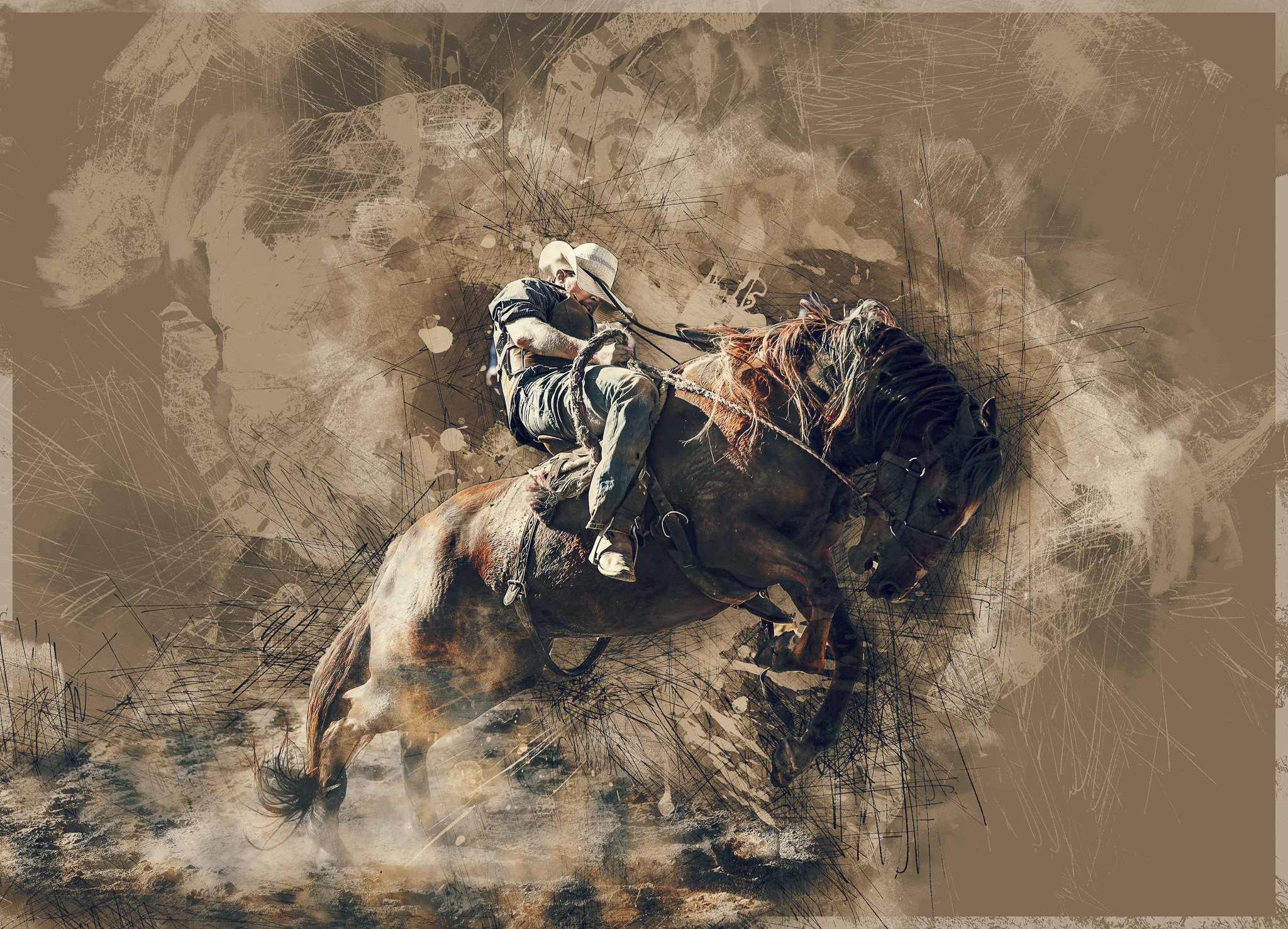 Digital Download Vintage Cowboy | Rodeo Cowboy | Printable Art ...