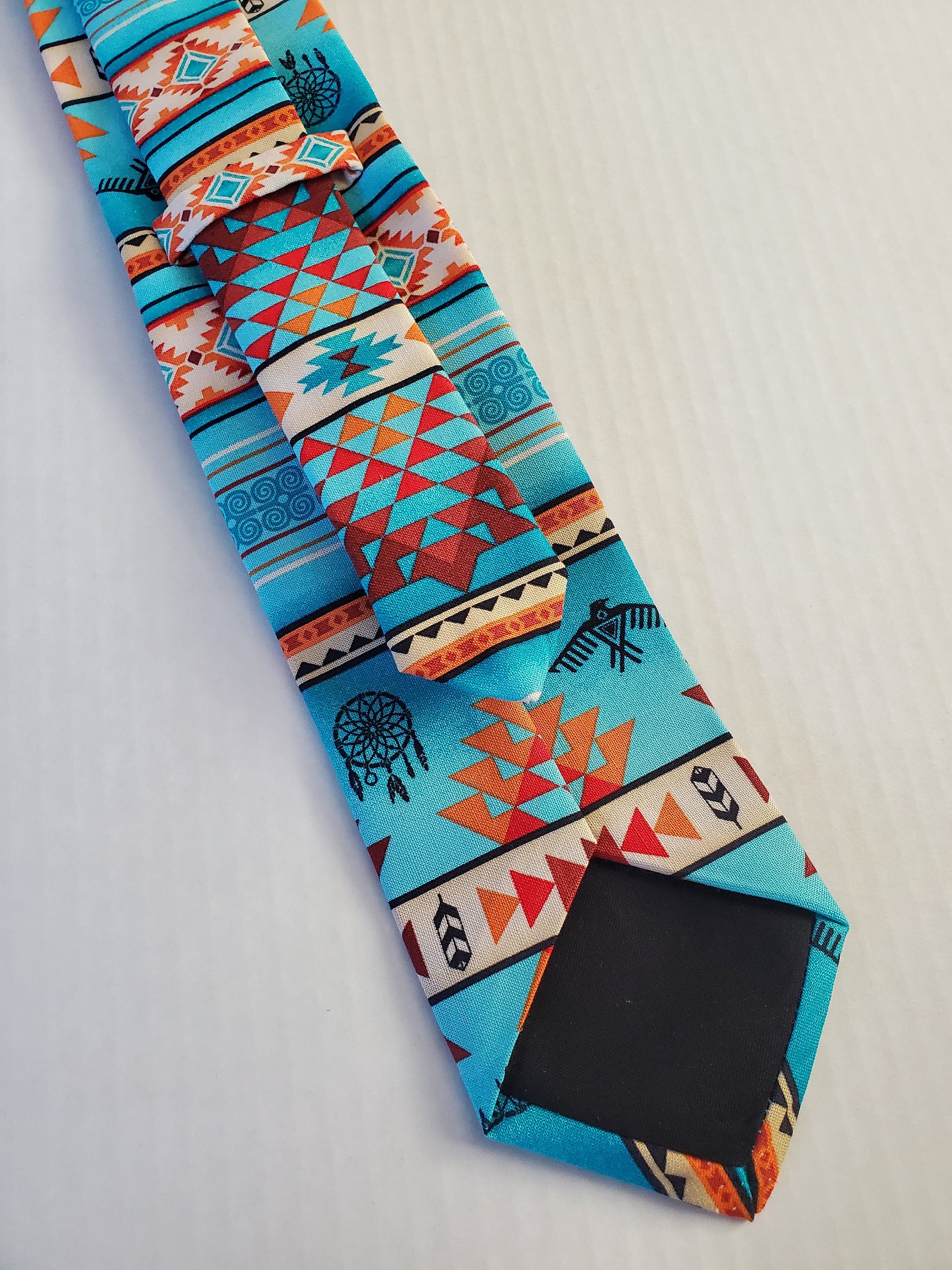 Turquoise Sunset Tie Native American Design - Etsy