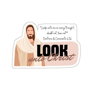 Look Unto Christ 2025 LDS Youth Theme, Religious Stickers ...