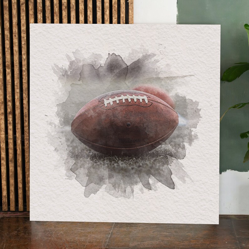 Football | Sports Watercolor Art | Printable - Etsy