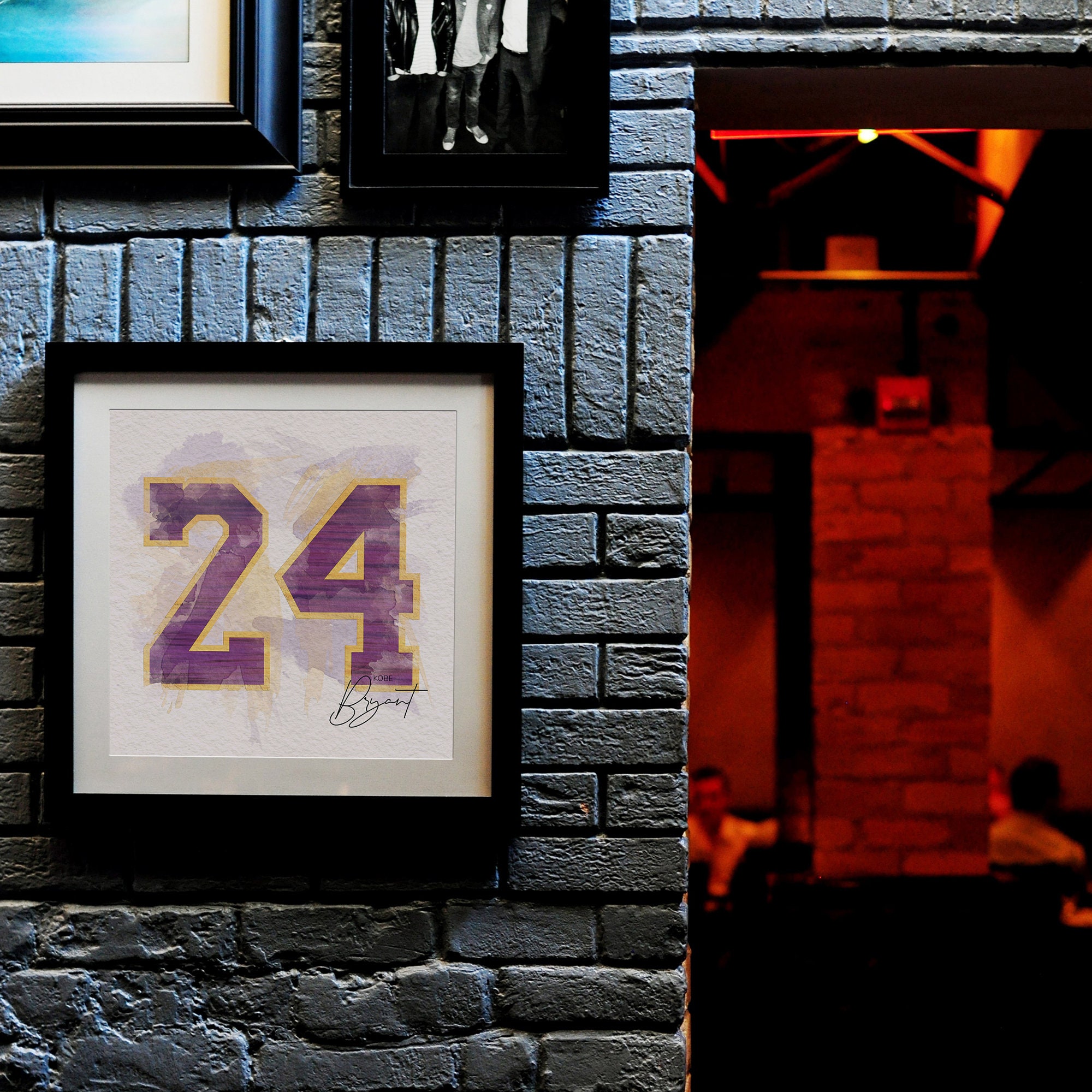 Kobe Bryant 24 | Basketball Player Watercolor Numbers | Printable - Etsy