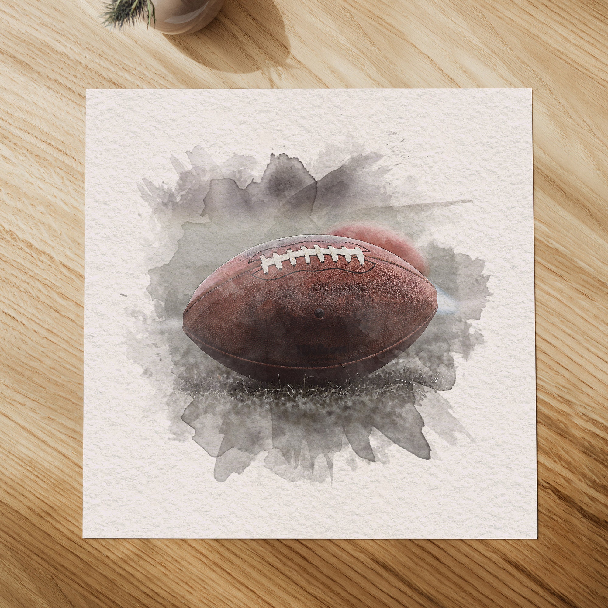 Football Sports Watercolor Art Printable - Etsy