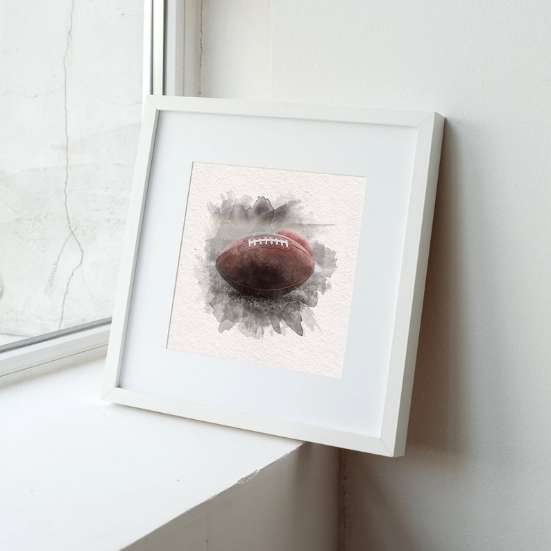 Football | Sports Watercolor Art | Printable - Etsy
