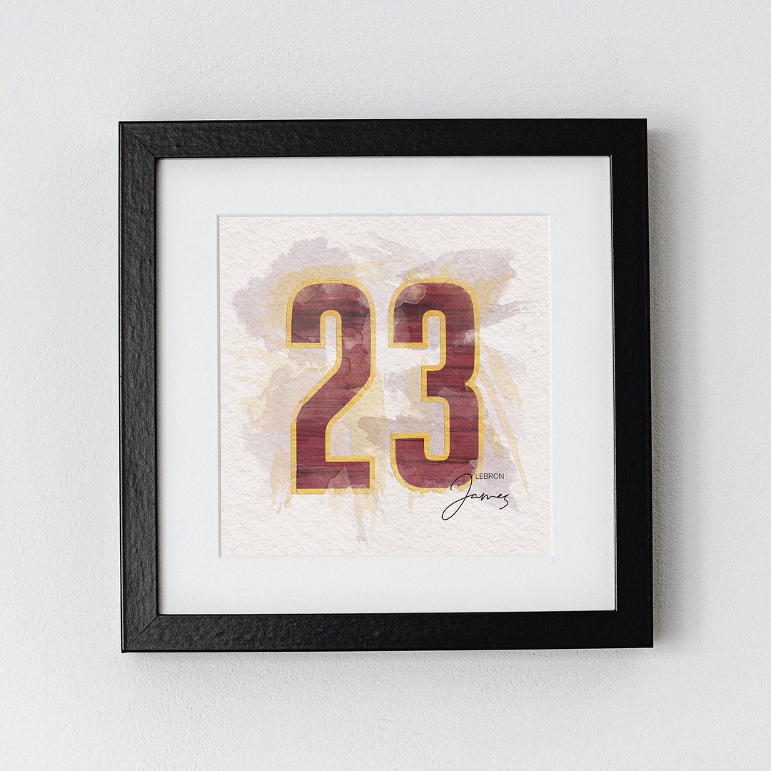 Lebron James 23 | Basketball Player Watercolor Numbers | Printable - Etsy