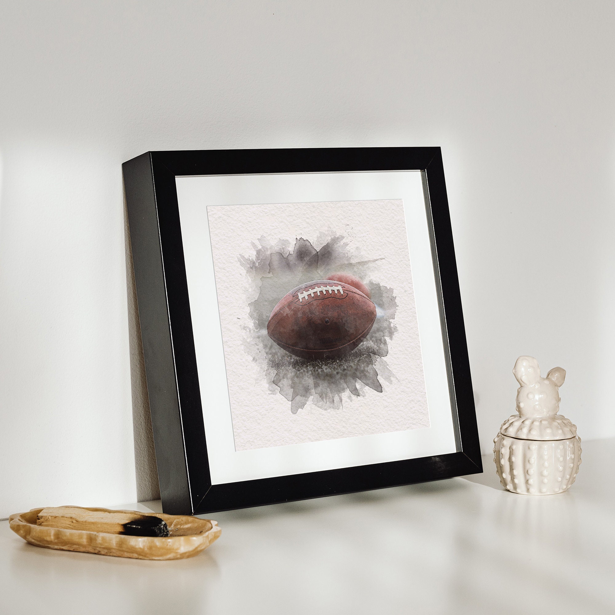 Football Sports Watercolor Art Printable - Etsy