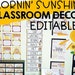 Sunshine Classroom Decor Bundle Calming Classroom Theme Back to School ...