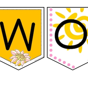 Morning Sunshine Classroom Decor EDITABLE WORD WALL With Banners - Etsy