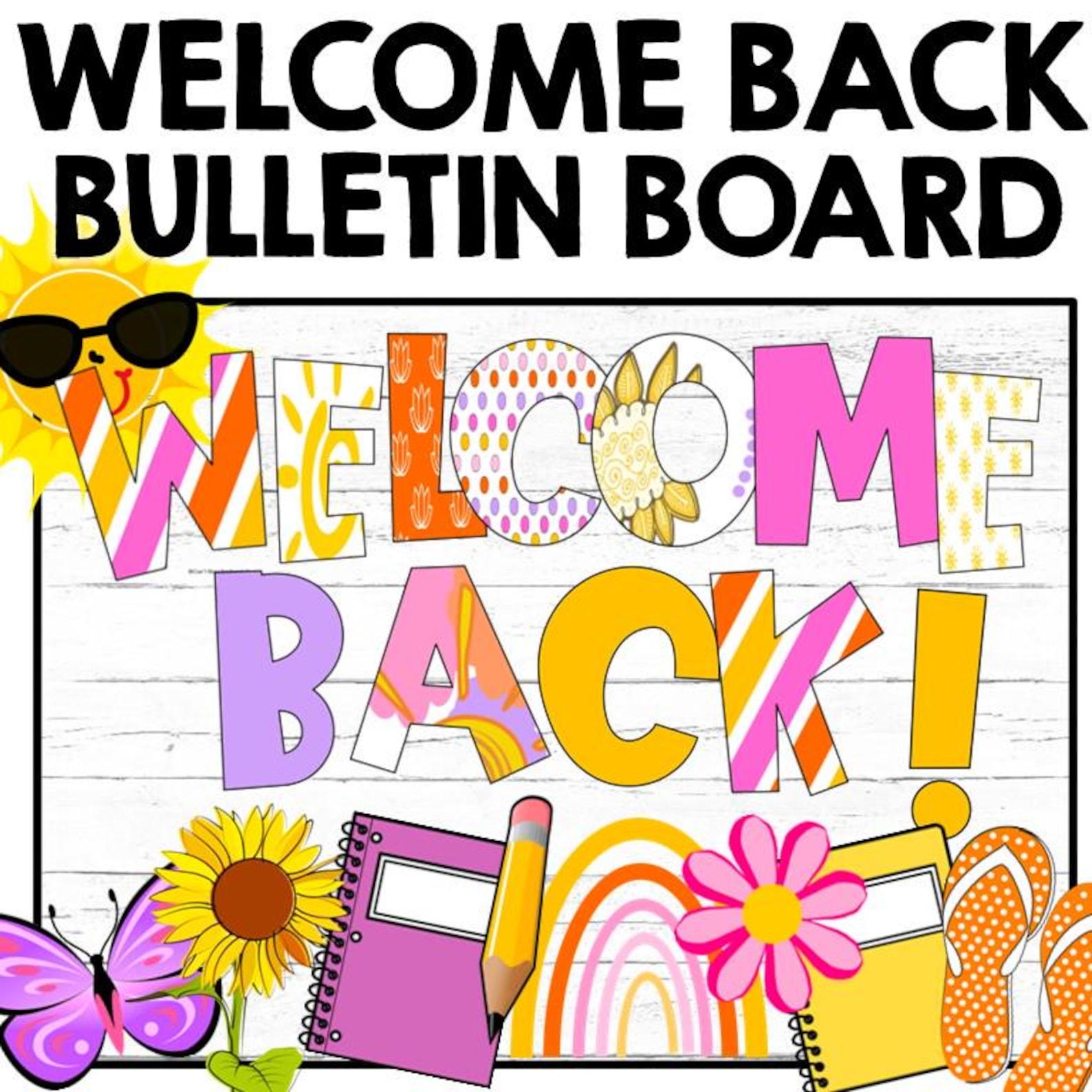 Welcome Back to School Bulletin Board SUNSHINE Theme - Etsy