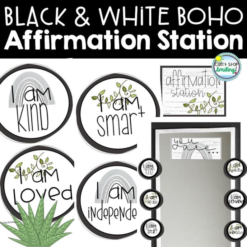 Black and White Classroom Decor BOHO Bundle - Etsy