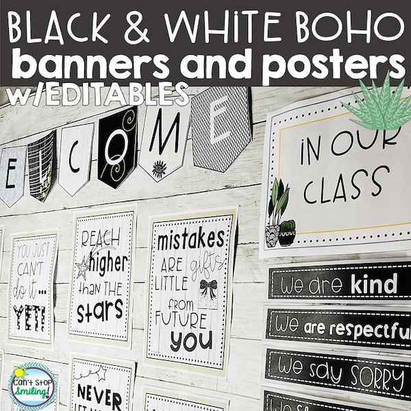 Black and White Class Posters - Etsy UK