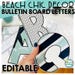 Bulletin Board Letters Beach Theme EDITABLE Classroom Decor - Etsy