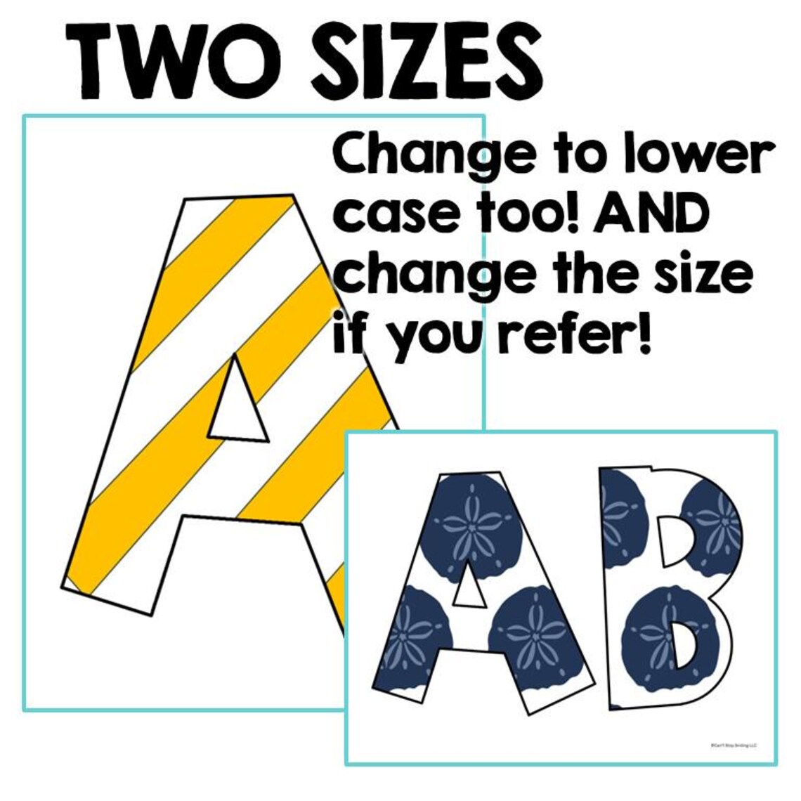 Bulletin Board Letters Beach Theme EDITABLE Classroom Decor - Etsy