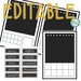 Editable Ten Frame Posters in Black and White BOHO W/ Number Lines - Etsy