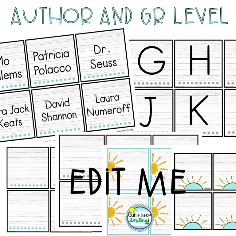 Editable Classroom Library Labels in Beach Theme - Etsy