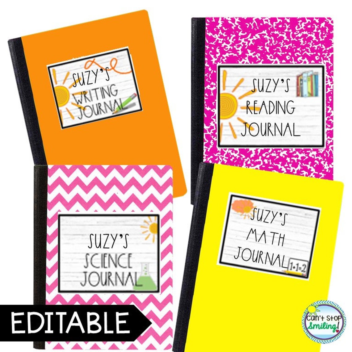 Sunshine Classroom Decor Labels Galore Including Supplies Notebooks and ...