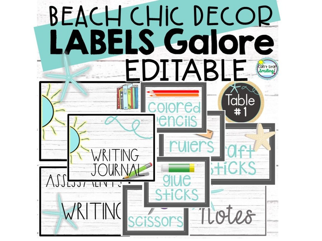 Editable Classroom Labels for Supplies, Student Notebooks and More in ...