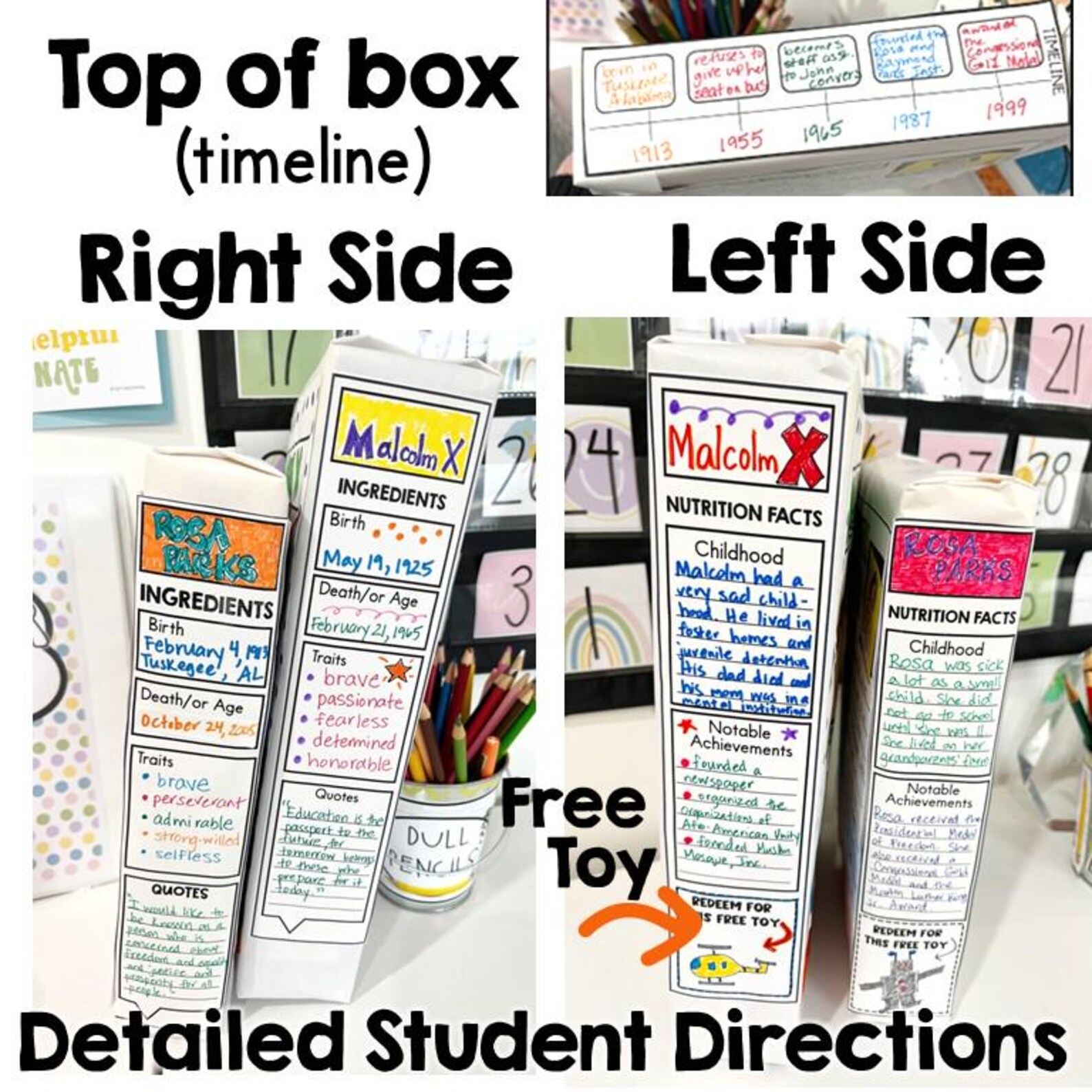 Black History Month Cereal Box Research Project - Etsy