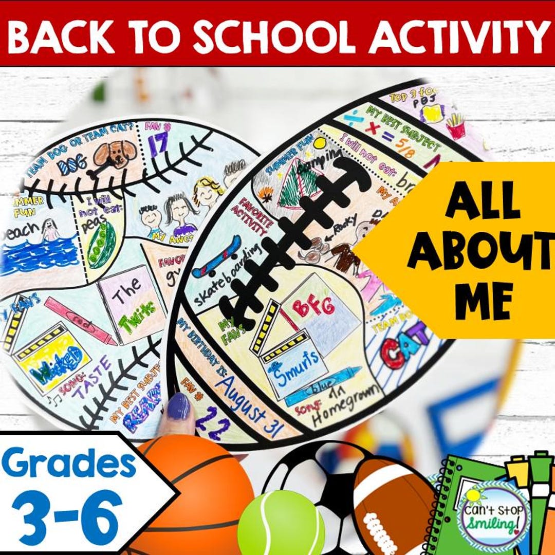 All About Me Back to School Bulletin Board Activity - Etsy