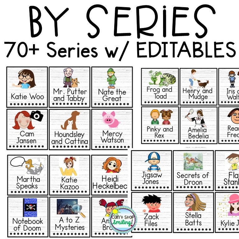 Editable Classroom Library Labels Black and White Boho - Etsy