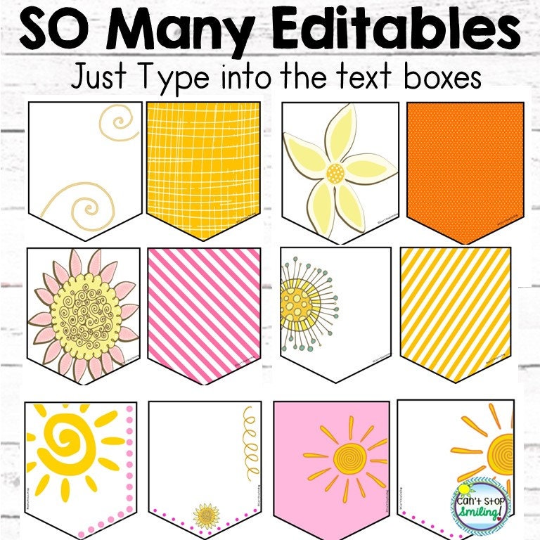 Sunshine Classroom Decor Banners and Signs EDITABLE - Etsy