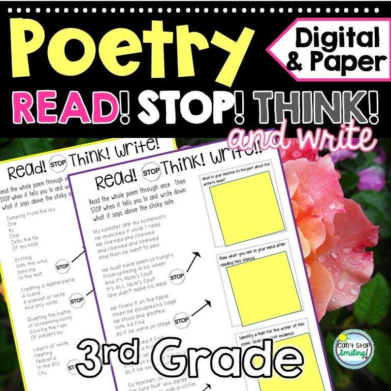 Poetry 3rd Grade Reading Comprehension Poems - Etsy