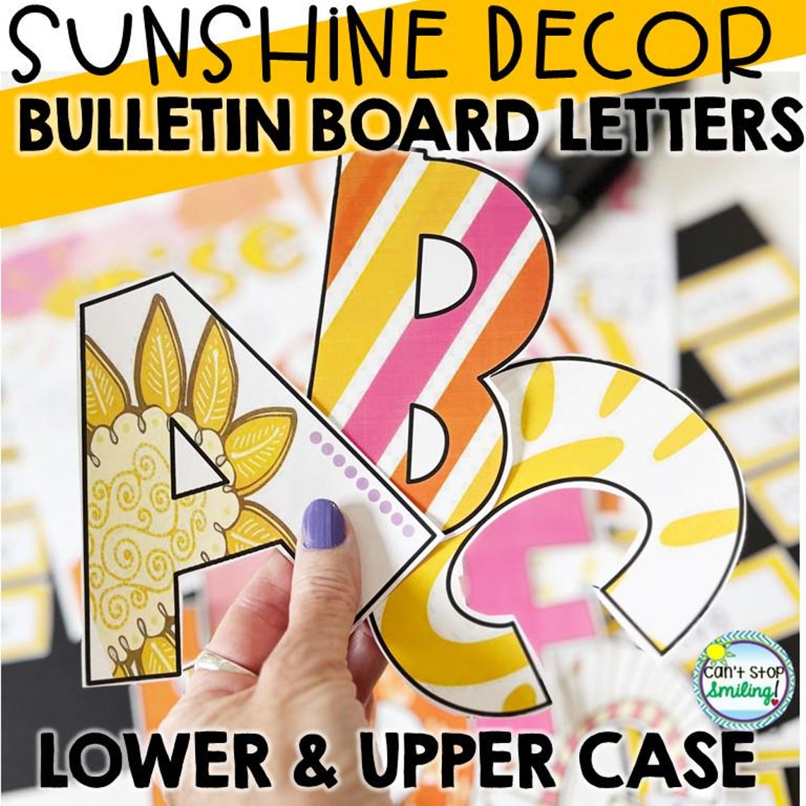 Bulletin Board Letters Sunshine Theme - Etsy