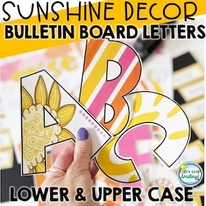 Bulletin Board Letters Sunshine Theme - Etsy