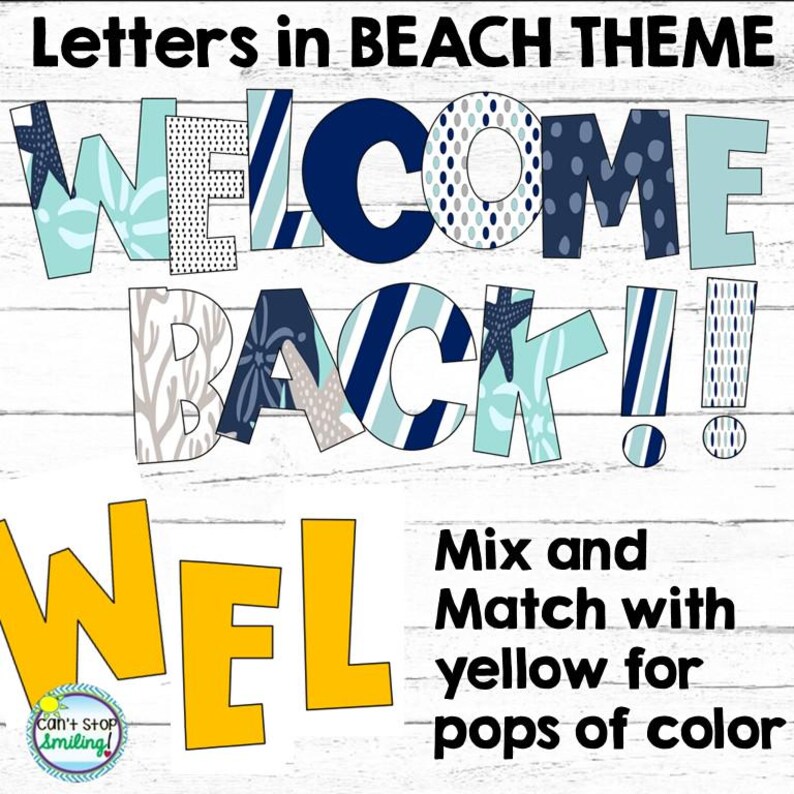 Welcome Back to School Bulletin Board BEACH Theme - Etsy