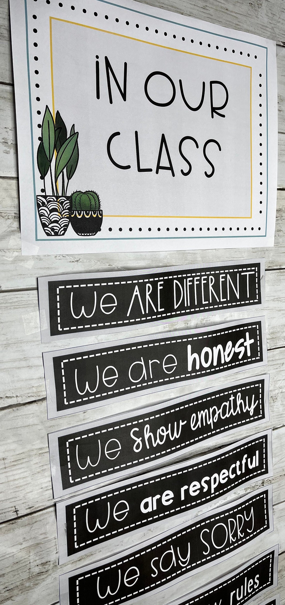 BOHO BLACK and WHITE Decor Classroom Posters Welcome Banners - Etsy