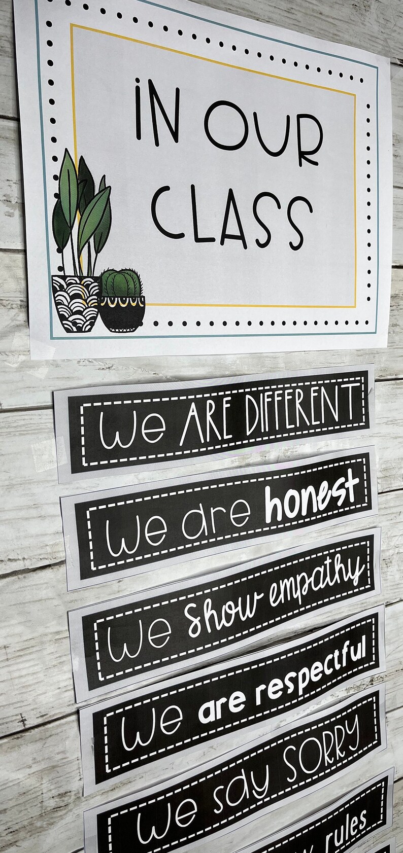 BOHO BLACK and WHITE Decor Classroom Posters Welcome Banners and Signs ...