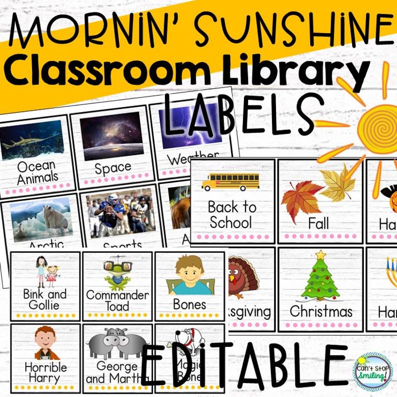 Sunshine Classroom Decor Bundle EDITABLE - Etsy