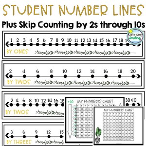 Editable Ten Frame Posters in Black and White BOHO W/ Number Lines - Etsy