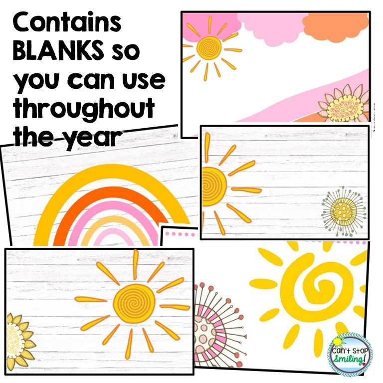Sunshine Classroom Decor Welcome Back EDITABLE Postcards From Teacher ...