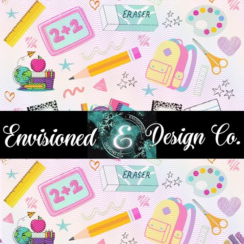 Watercolor Back to School Digital Paper Seamless Pattern - Etsy