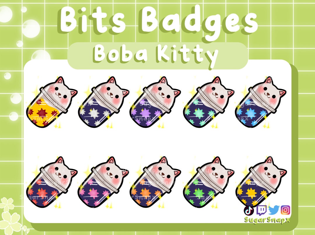 Boba Kitty Bits Badges *continued* - Etsy