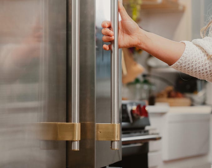 Stainless Steel and Brass Long Pull Handle Appliance Door Hardware ...