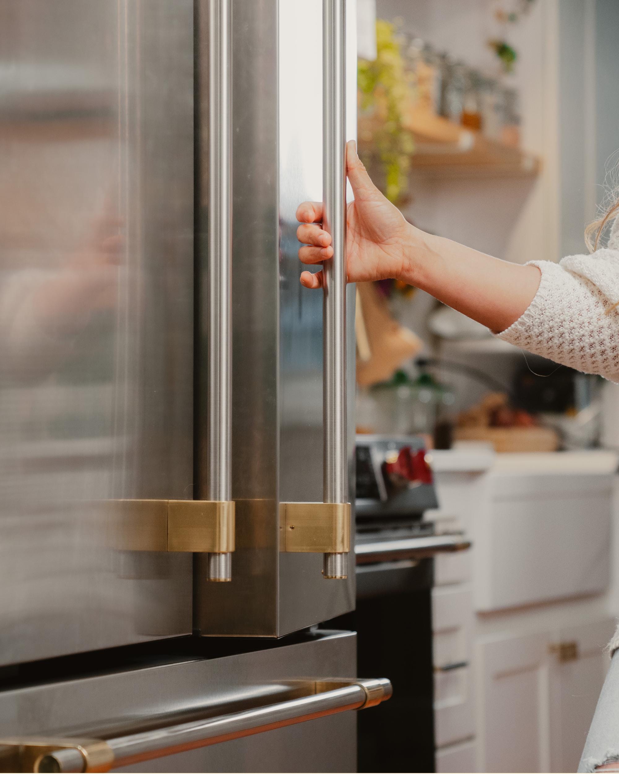 Stainless Steel and Brass Long Pull Handle Appliance Door Hardware ...