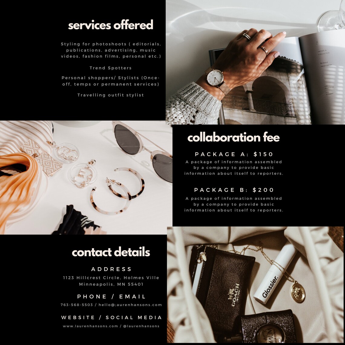 UGC Creator Portfolio UGC Portfolio UGC Creator Template Etsy