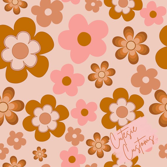 Boho Flowers Pattern Digital Seamless Design Fabric Prints - Etsy