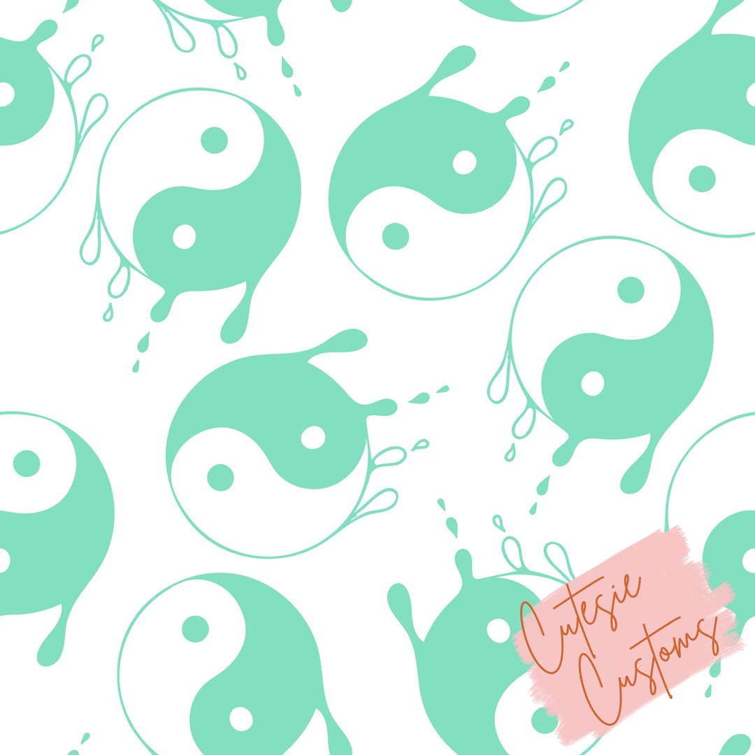Yin & Yang Pattern, Digital Seamless Design, Fabric Prints, Custom ...