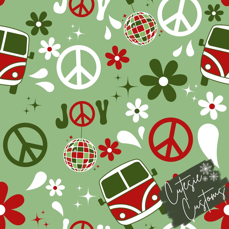 Christmas Retro Pattern, Fabric Prints, Custom Fabric Design, Seamless ...
