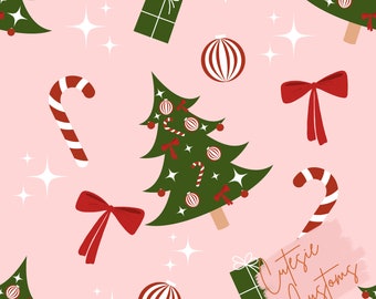 Gingerbread Christmas Pattern, Fabric Prints, Custom Fabric Design ...