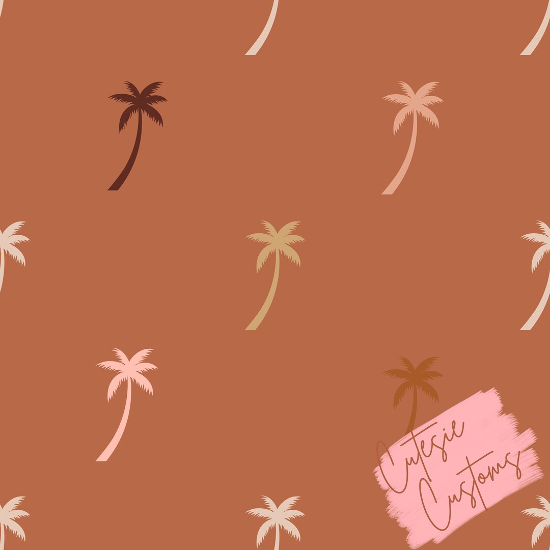 Tropical Palm Tree Boho Pattern, Digital Seamless Design, Seamless File ...