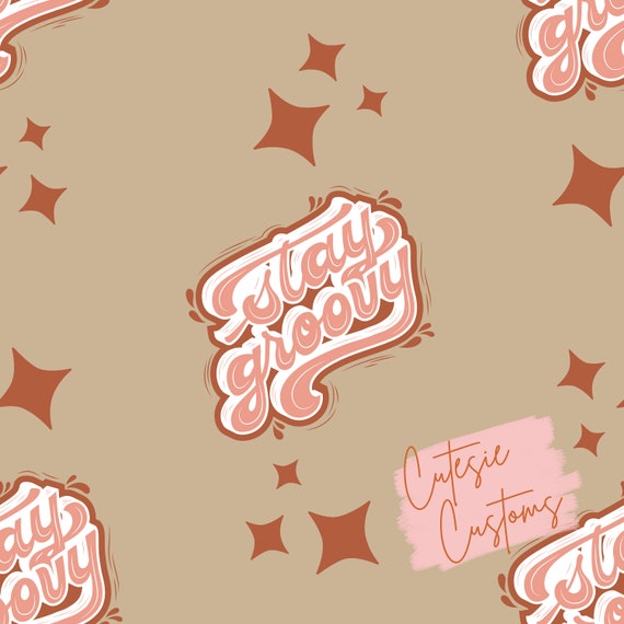 Stay Groovy Pattern Digital Seamless Design Fabric Prints - Etsy