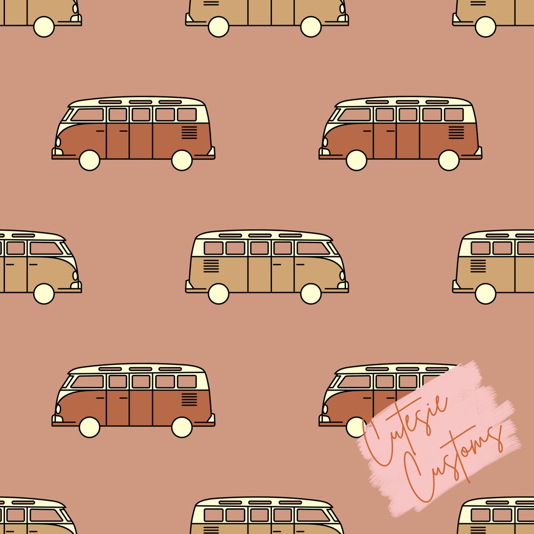 Boy Van Pattern, Digital Seamless Design, Fabric Design, Seamless File ...